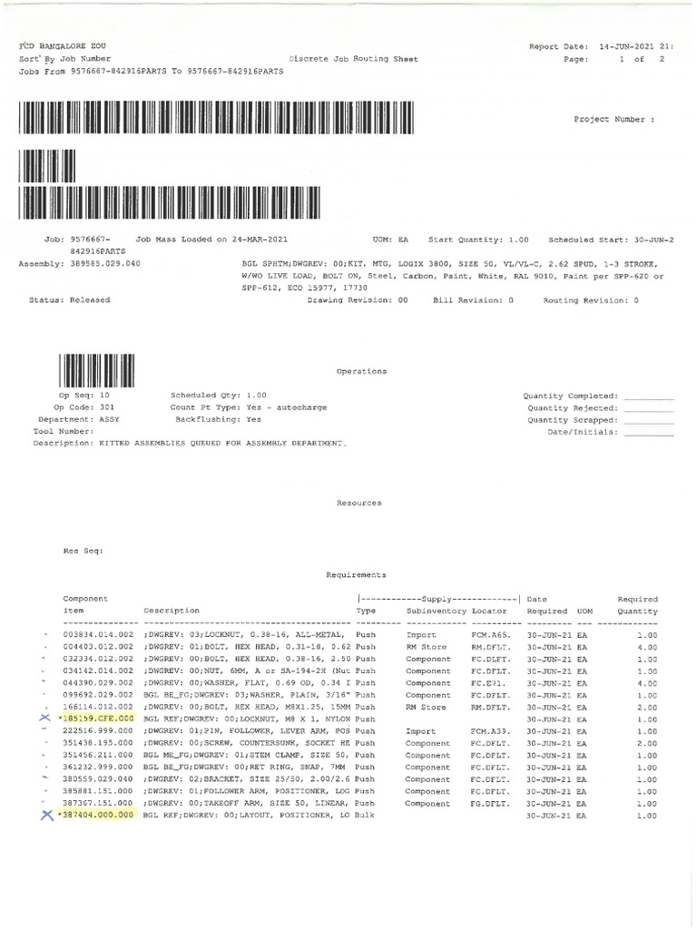 Mounting Kit Part List | PDF