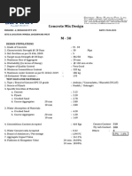 M-10 Concrete Mix Design Details | PDF | Construction Aggregate | Concrete
