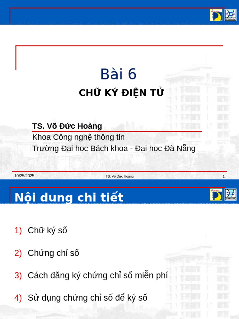Bai 6 Chu Ky Dien Tu | PDF