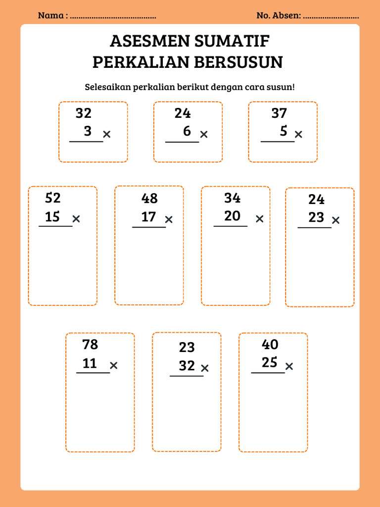 Perkalian Susun 2 Angka | PDF
