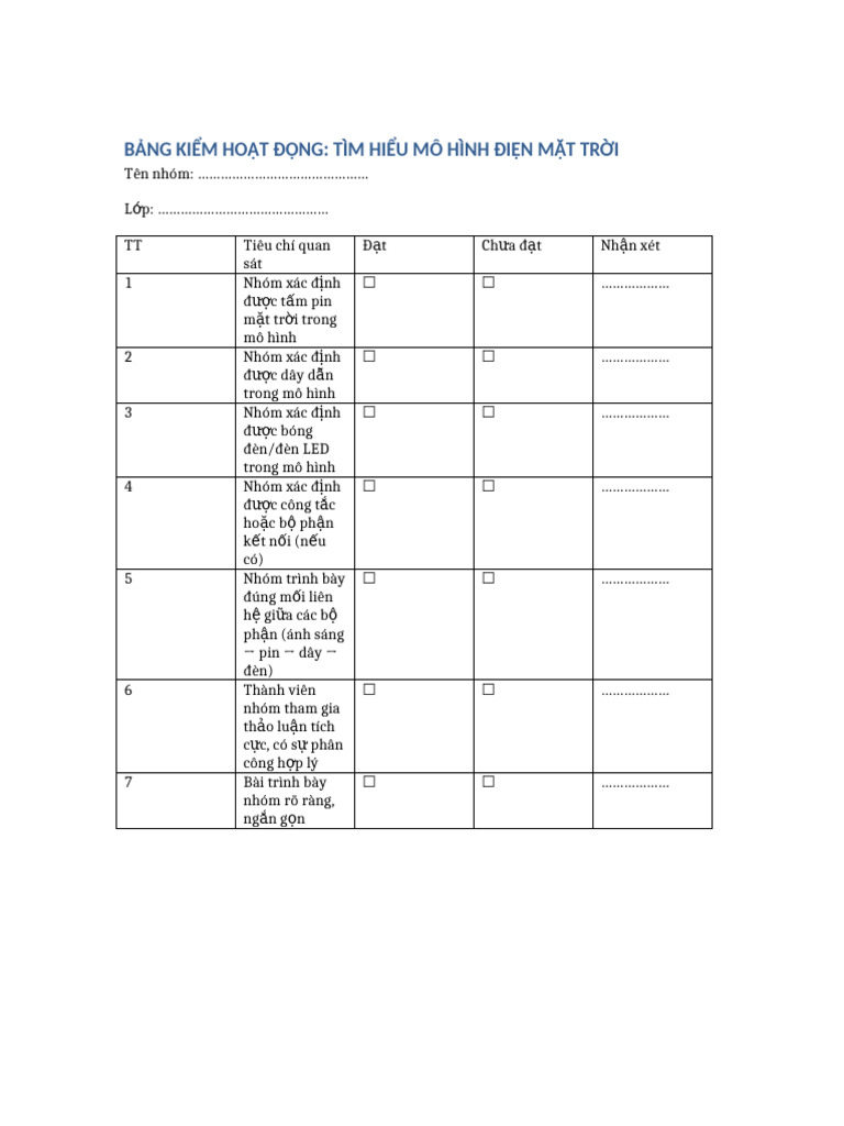 Bang Kiem Tim Hieu Dien Mat Troi | PDF