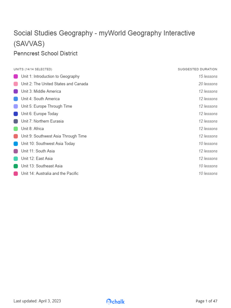 Interactive Geography Curriculum Overview | PDF | Earth | Geography