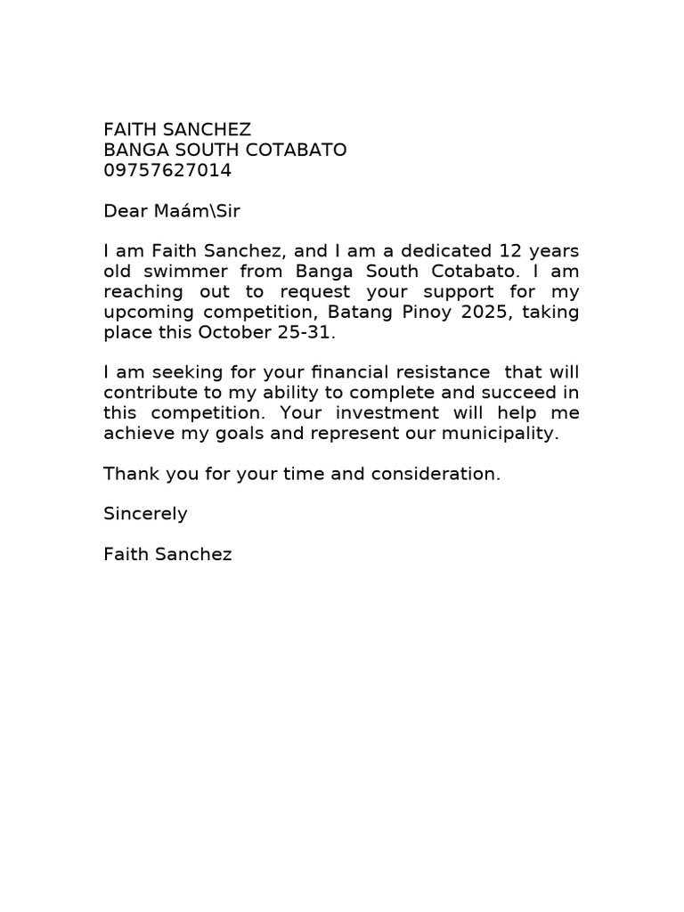 Support Request from Faith Sanchez | PDF