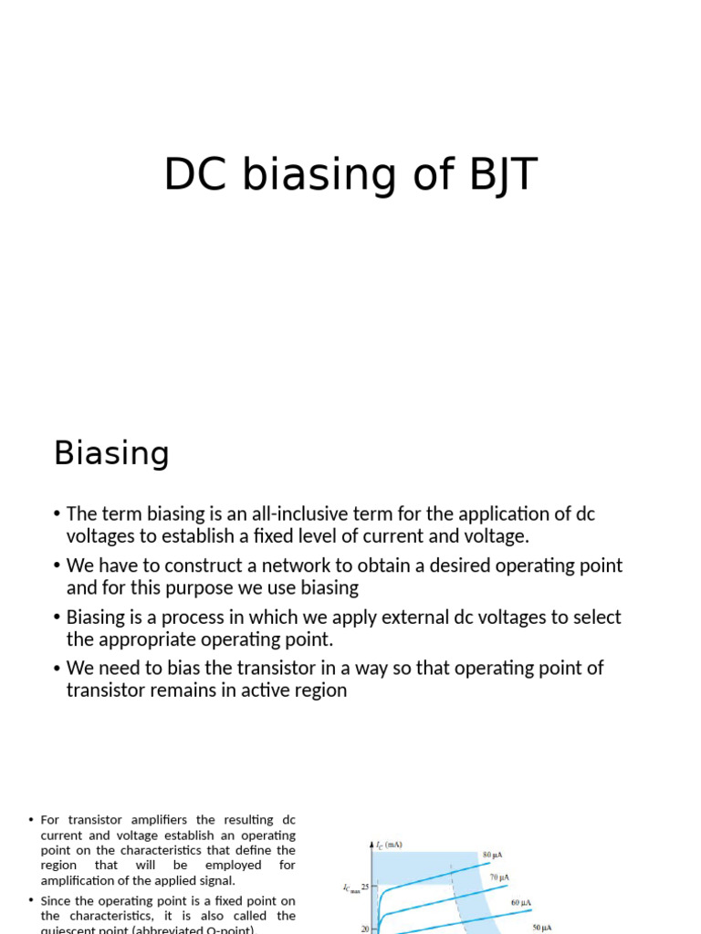 Lec-30 - 36 DC Biasing BJT | PDF | Bipolar Junction Transistor | Amplifier
