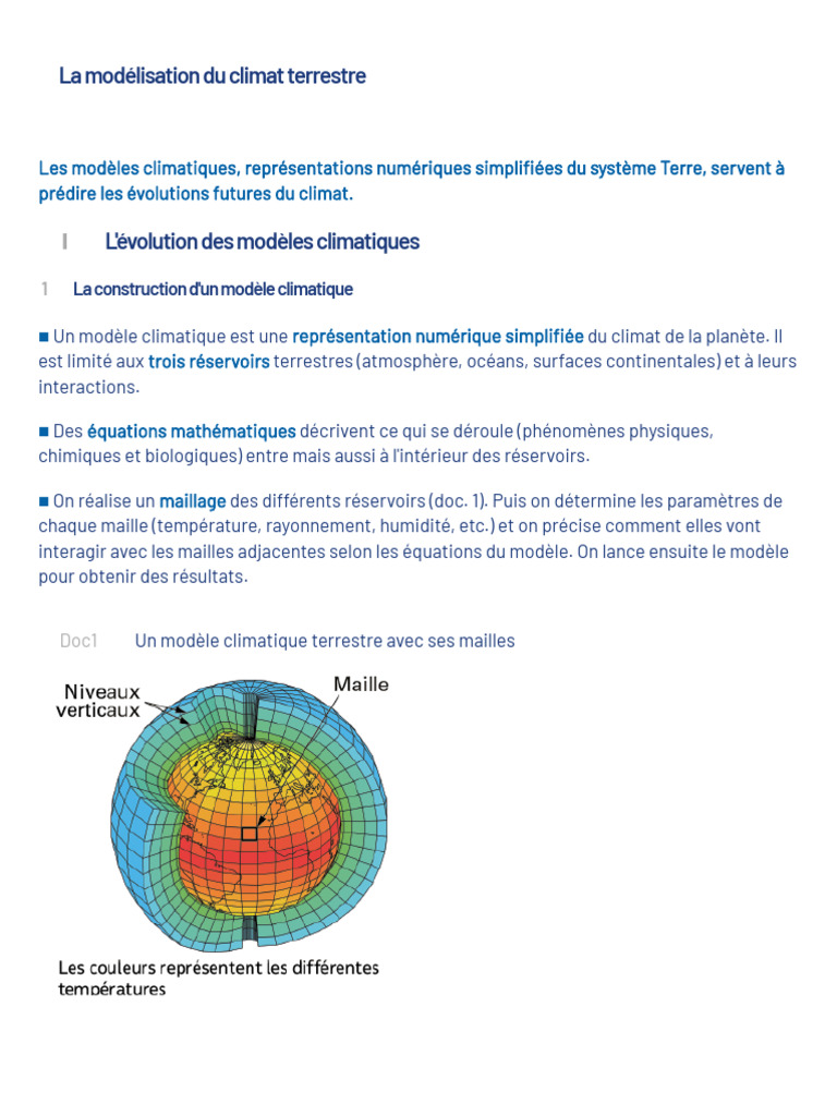 Modélisation du climat terrestre | PDF | Modèle climatique | Climat