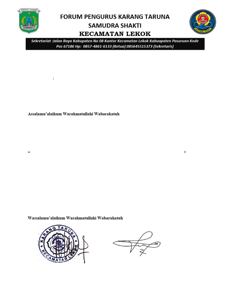 Undangan Raker | PDF
