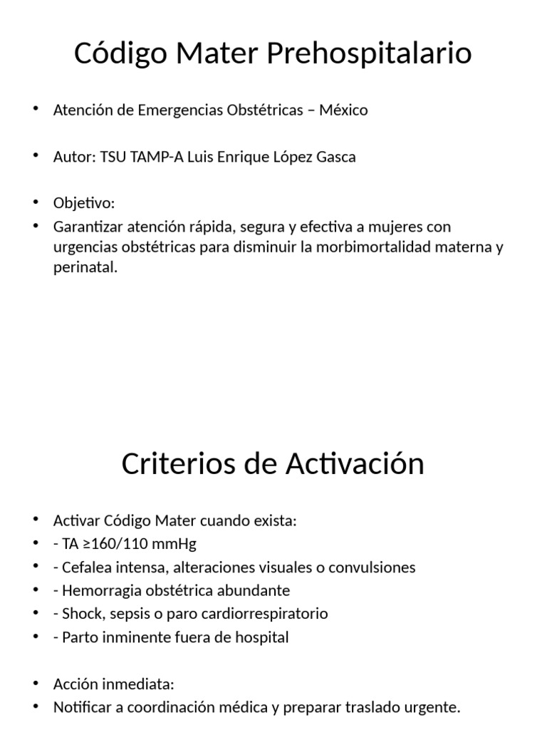 Codigo Mater 6 Diapositivas Luis Enrique Lopez Gasca | PDF