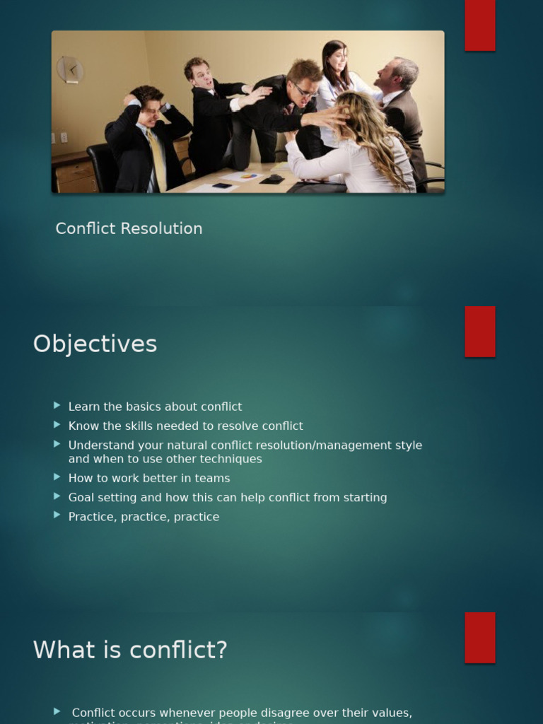 Effective Conflict Resolution Strategies | PDF | Conflict Resolution ...
