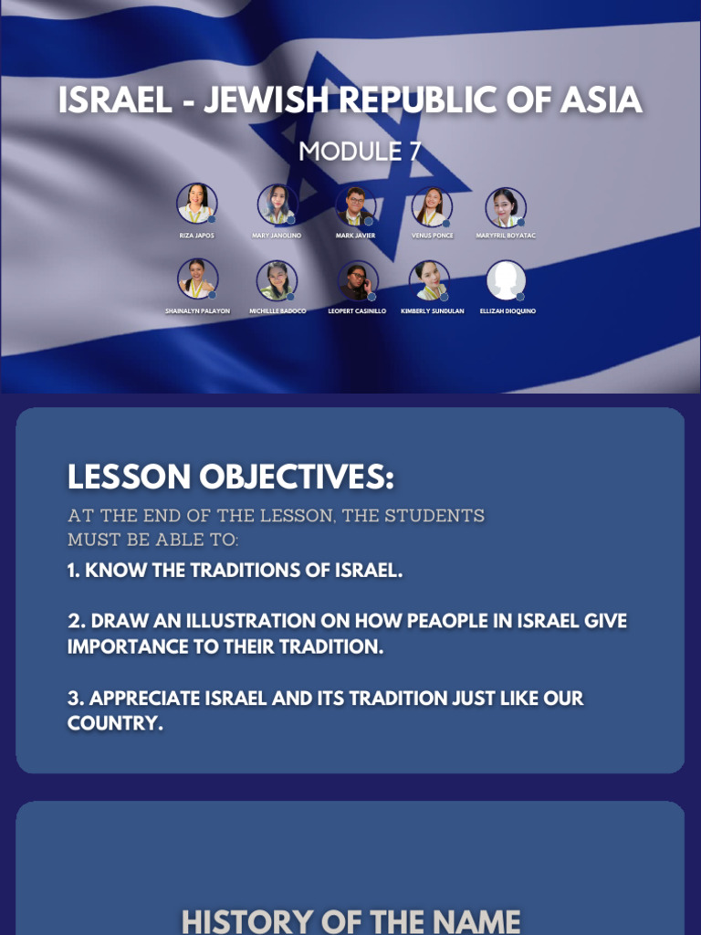 Eng159 - Israel - Module 7 | PDF | Israel | World Politics