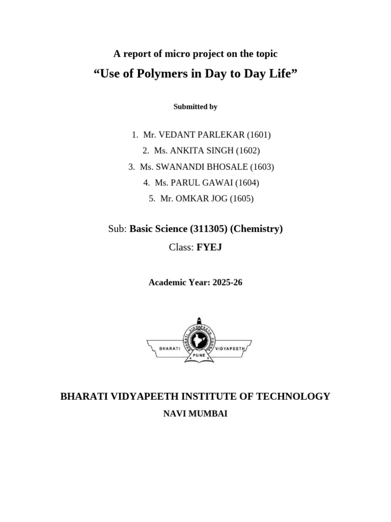 Polymers in Everyday Life Explained | PDF | Plastic | Polymers