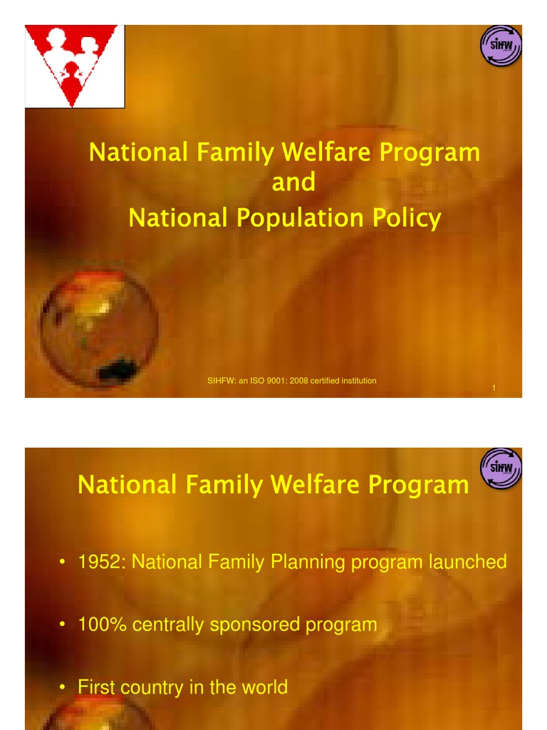 Family Welfare Program & Population Policy | Family Planning | Birth ...