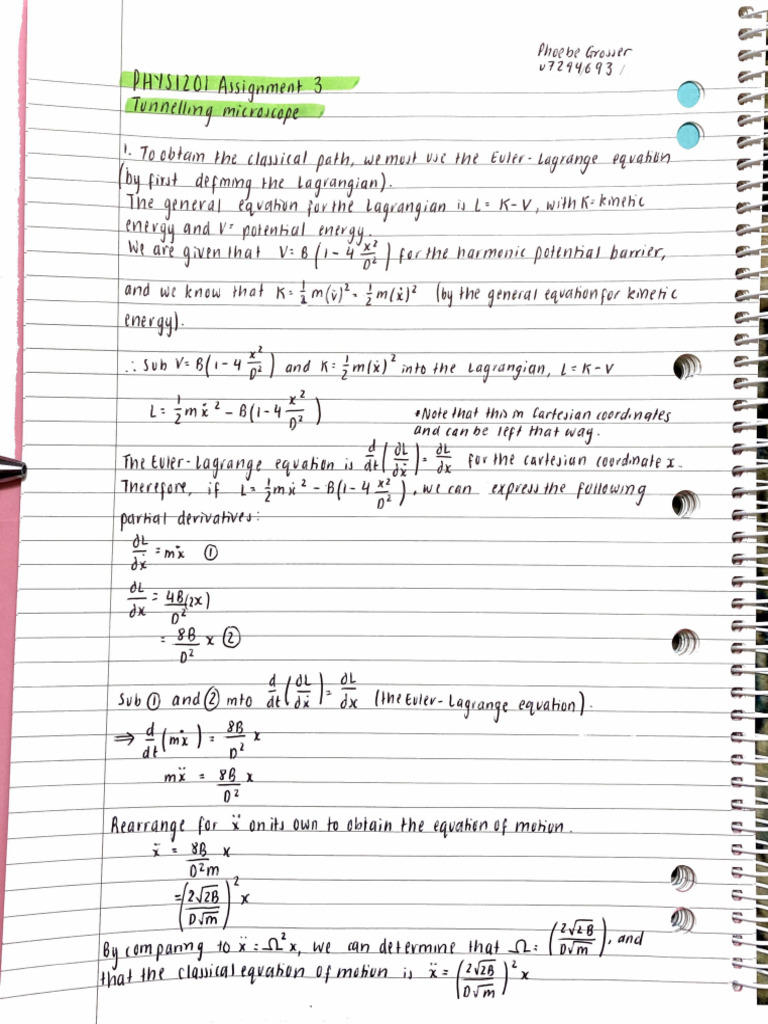 Anu Phys1201 Assign3 | PDF
