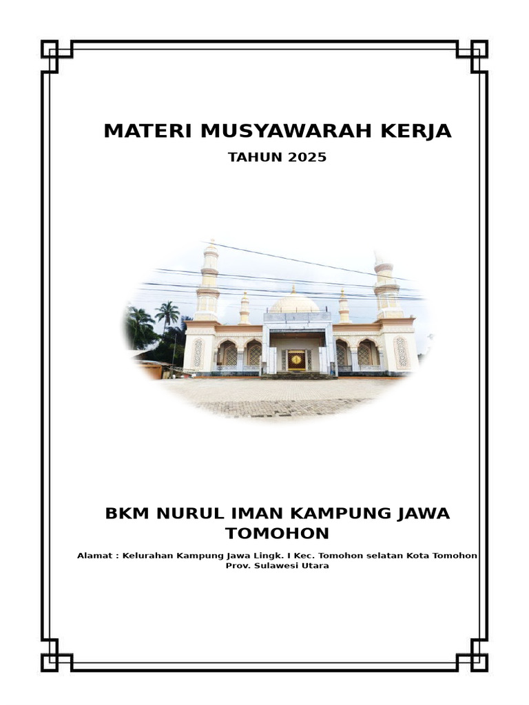 Musyawarah Kerja BKM Nurul Iman 2025 | PDF