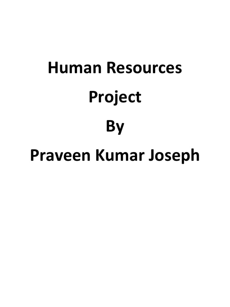 Human Resources Project | PDF | Recruitment | Human Resources