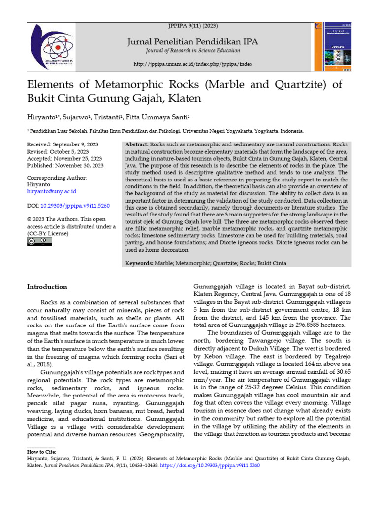 Elements of Metamorphic Rocks Marble and Quartzite | PDF | Rock ...