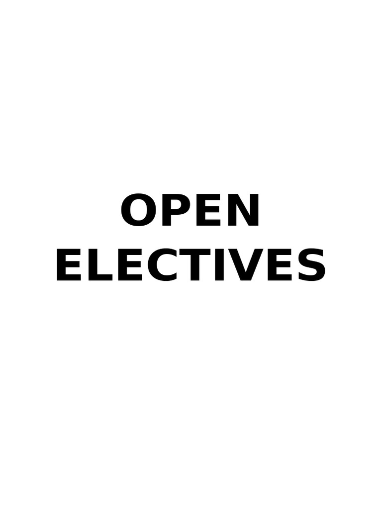 Open Electives Syllabi V1 | PDF | Computer Network | Green Building