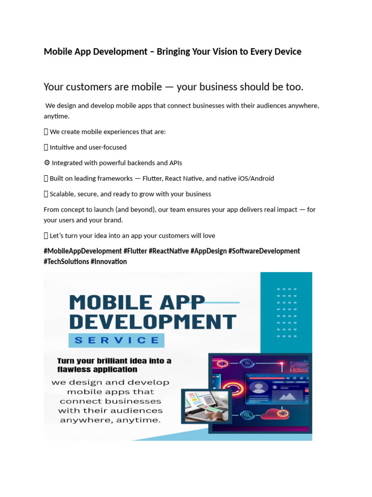 Mobile App Development | PDF