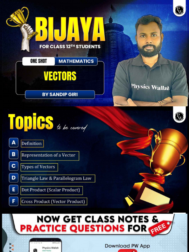Vectors (One Shot) | PDF