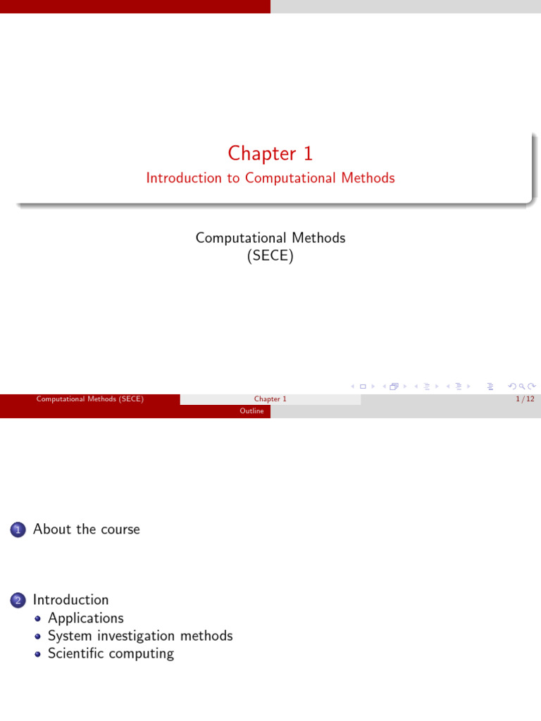 Introduction to Computational Methods | PDF | Computational Science ...