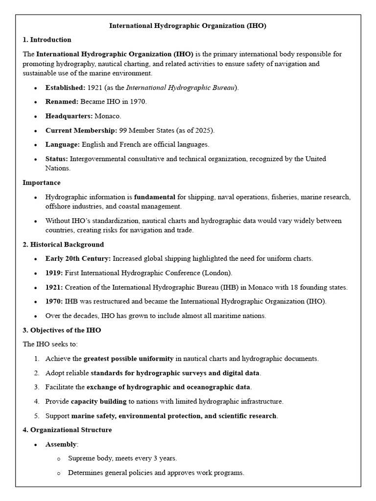 International Hydrographic Bureau | PDF | Hydrography | Earth Sciences