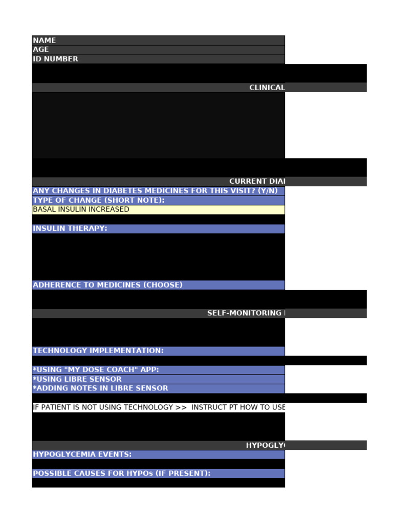 Health Coach Template | PDF | Hyperglycemia | Hypoglycemia