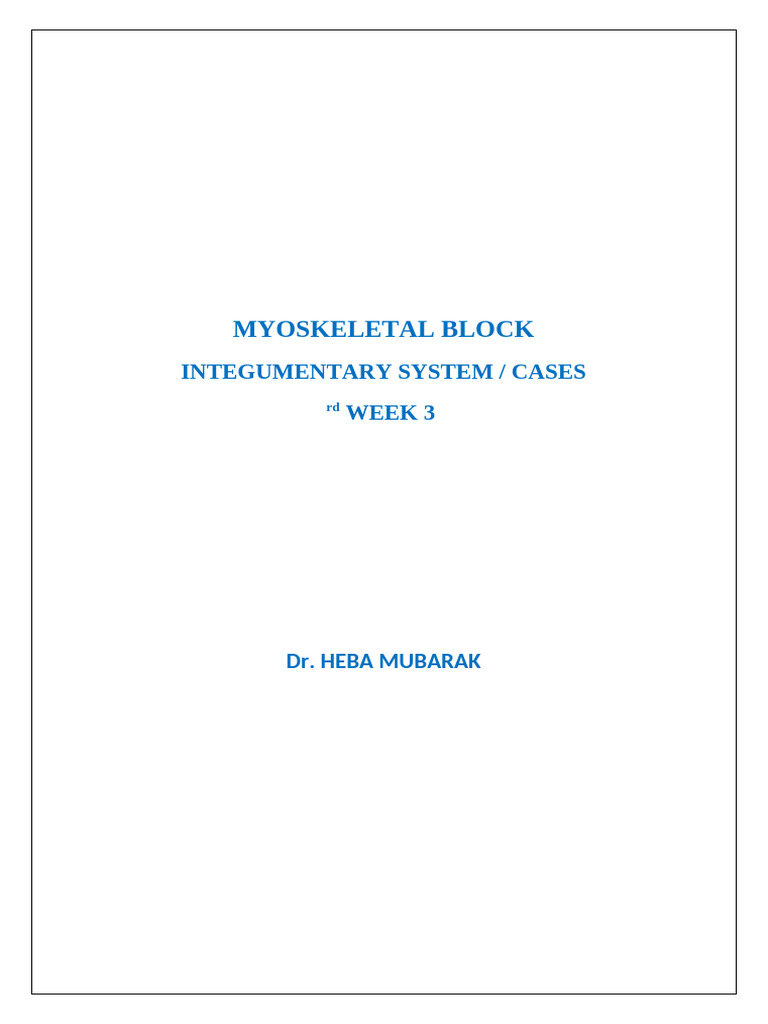 3rd Week GD Histology SKIN CASE New 2021 | PDF | Skin | Integumentary ...