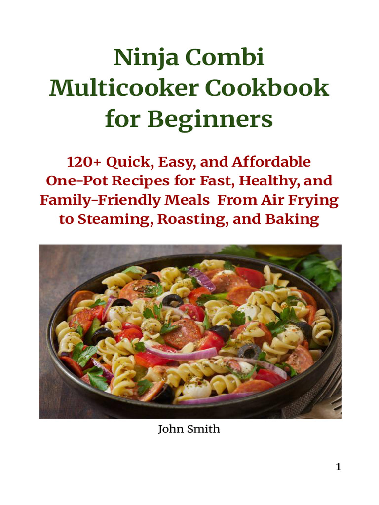 Ninja Combi Multicooker Cookbook For Beginners | PDF | Pasta | Cooking