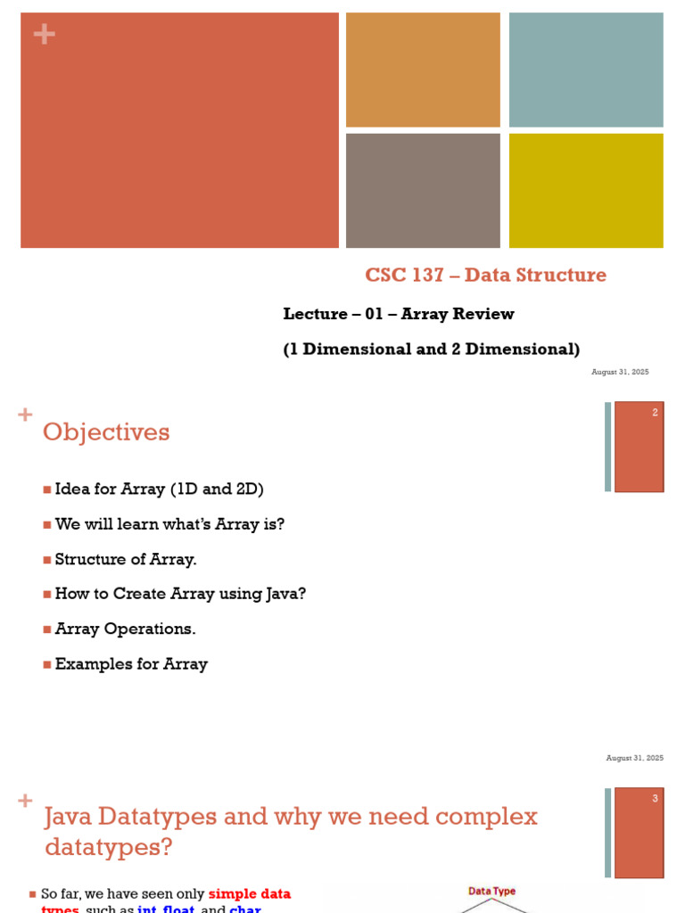 Data Structure - Arrays-2025 | PDF | Integer (Computer Science) | Data Type