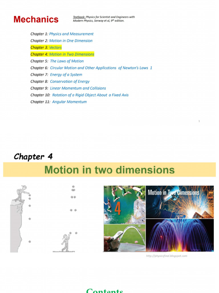 Physics 1_Chapter 3,4 | PDF