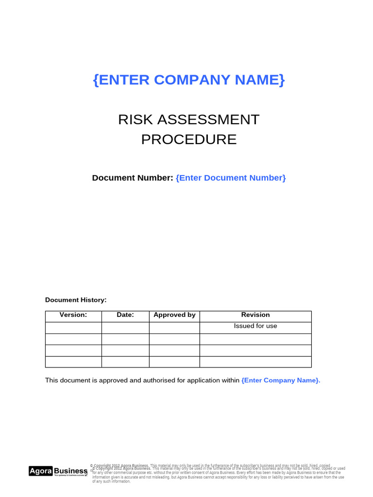 Risk Assessment Procedures Guide | PDF | Risk | Occupational Safety And ...