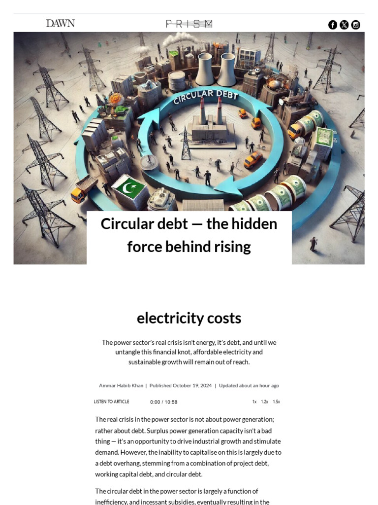 Circular Debt: Key to Electricity Costs | PDF | Interest | Debt