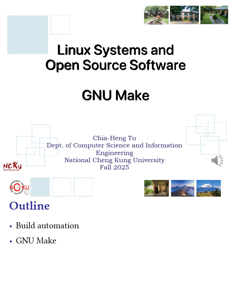 Linux 2025 Fall 6 GNU Make | PDF | Gnu | Computer Engineering