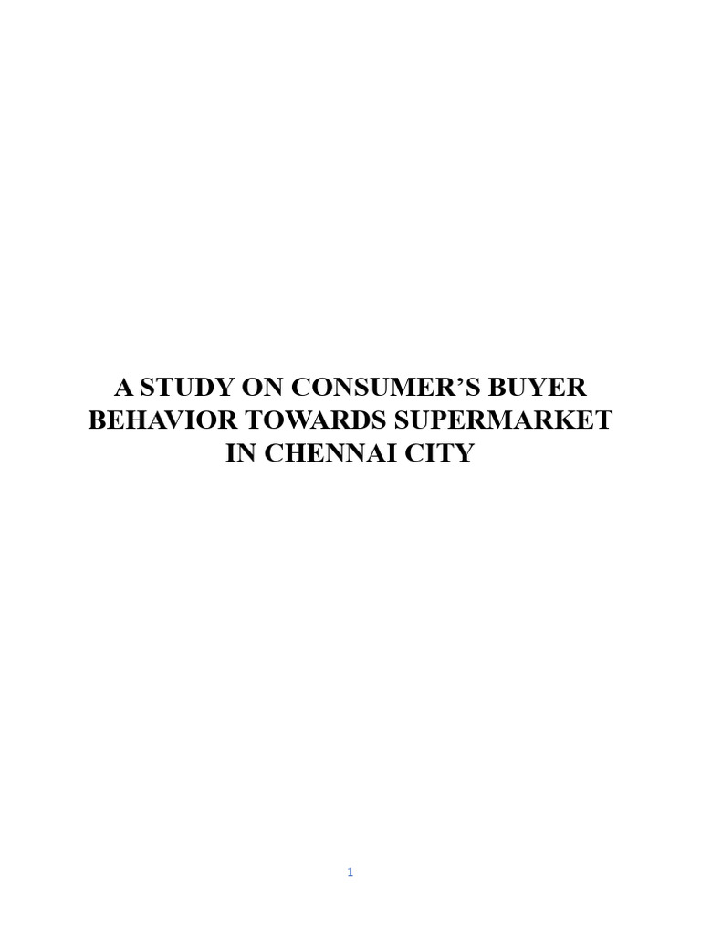 Sharmi Final | PDF | Consumer Behaviour | Behavior