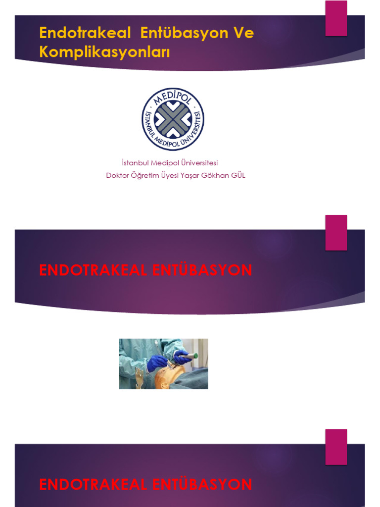 10-Endotrakeal Entübasyon Ve Komplikasyonları | PDF