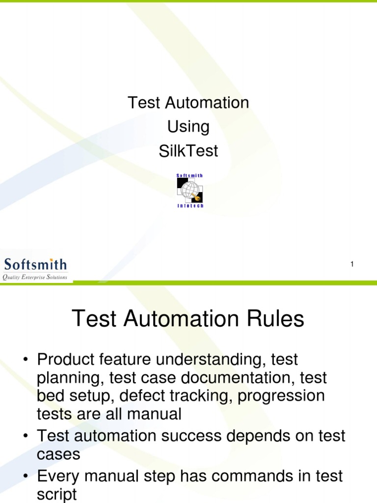 Silk Test | Scripting Language | Graphical User Interfaces