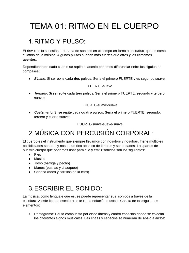 Apuntes Tema 01 | PDF | Escuchando | Sonido