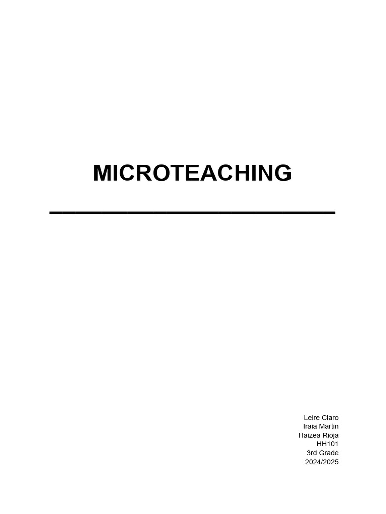 Microteaching | PDF | Sandwich | Vocabulary