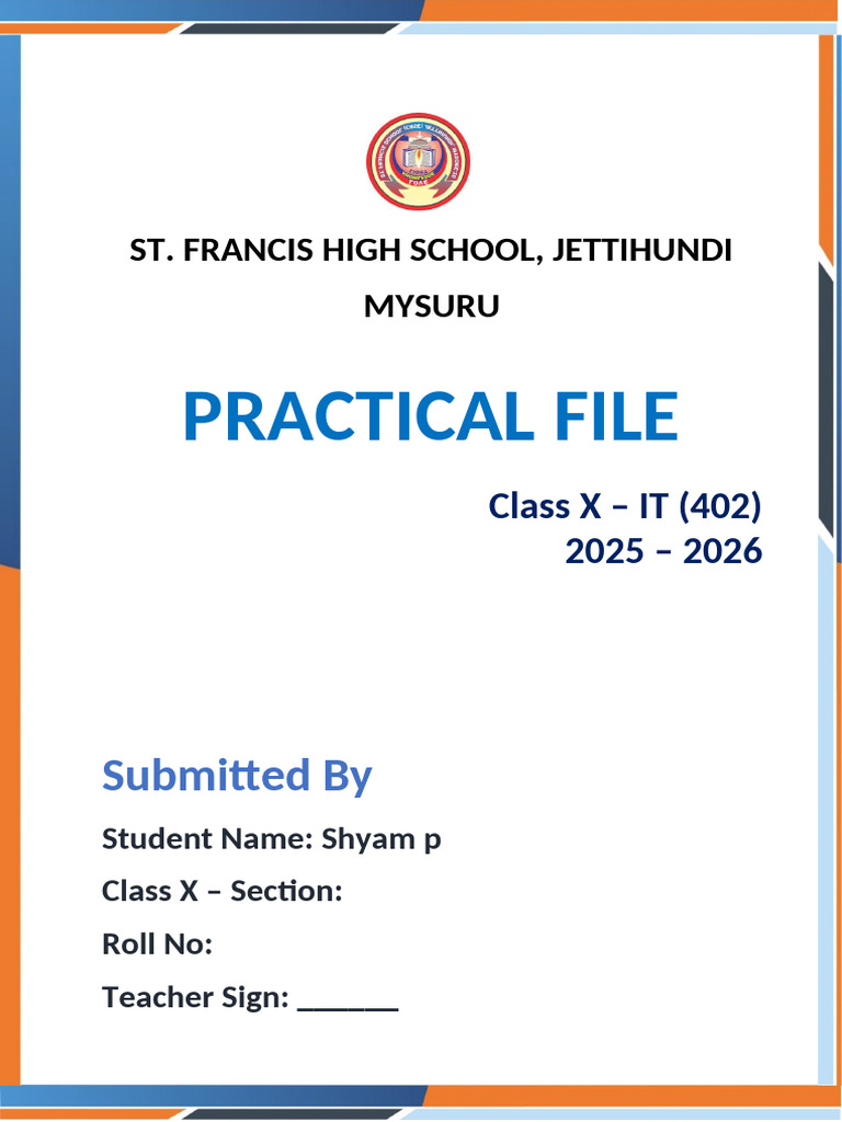 It Practical File Sfs Ay 2025-26 Set C | PDF | Hyperlink | Spreadsheet