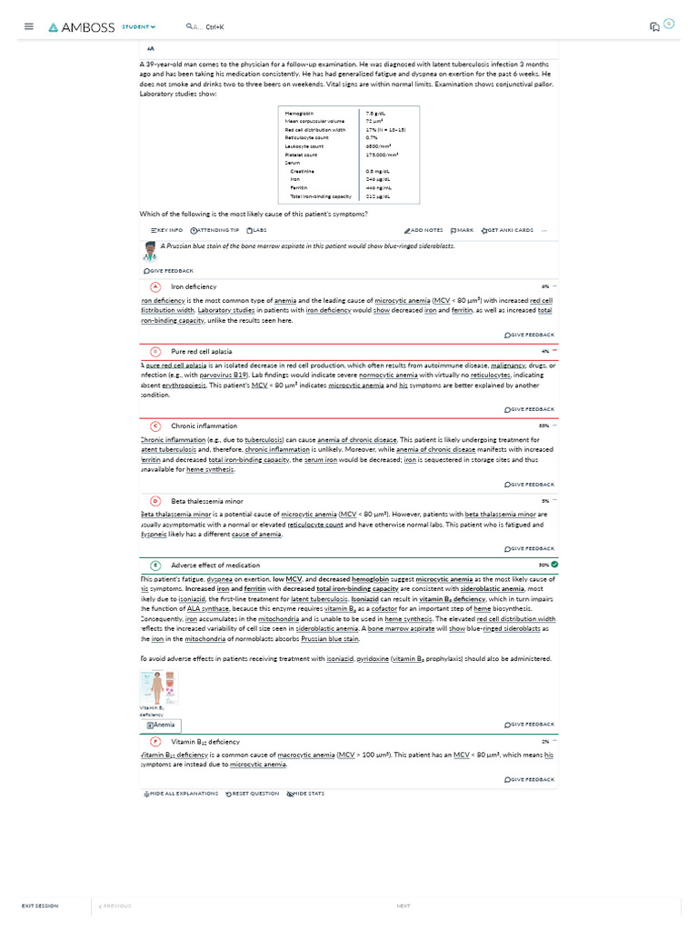 Amboss 2025 Vascular, Blood and Lymphatic Answers - 200 Concepts in ...