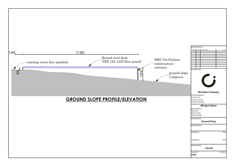 Ground Floor Layout and Elevation Details | PDF