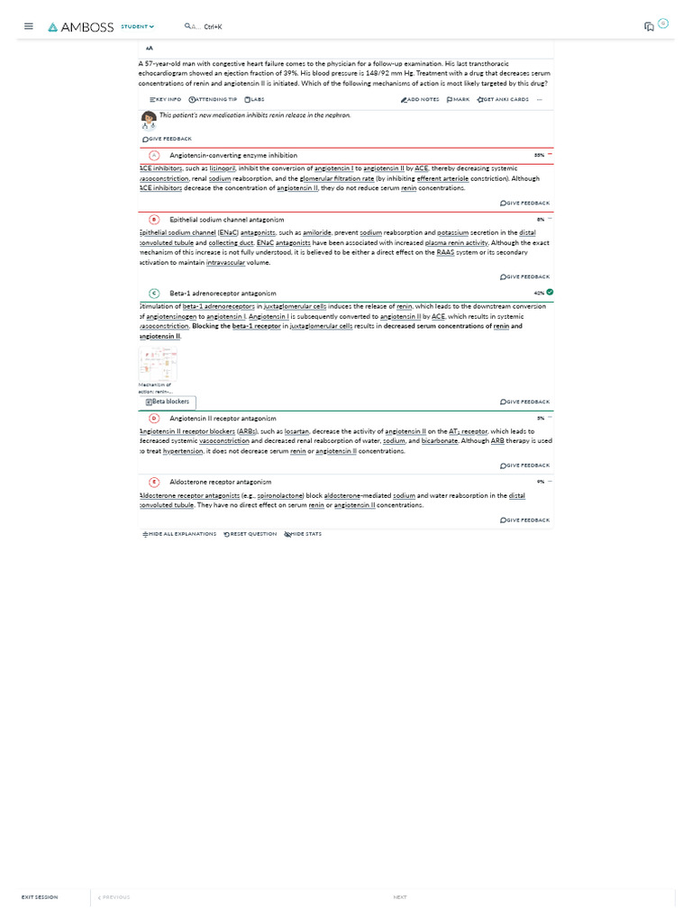 Amboss 2025 Cardiovascular Answers - 200 Concepts in Every Usmle Step 1 ...
