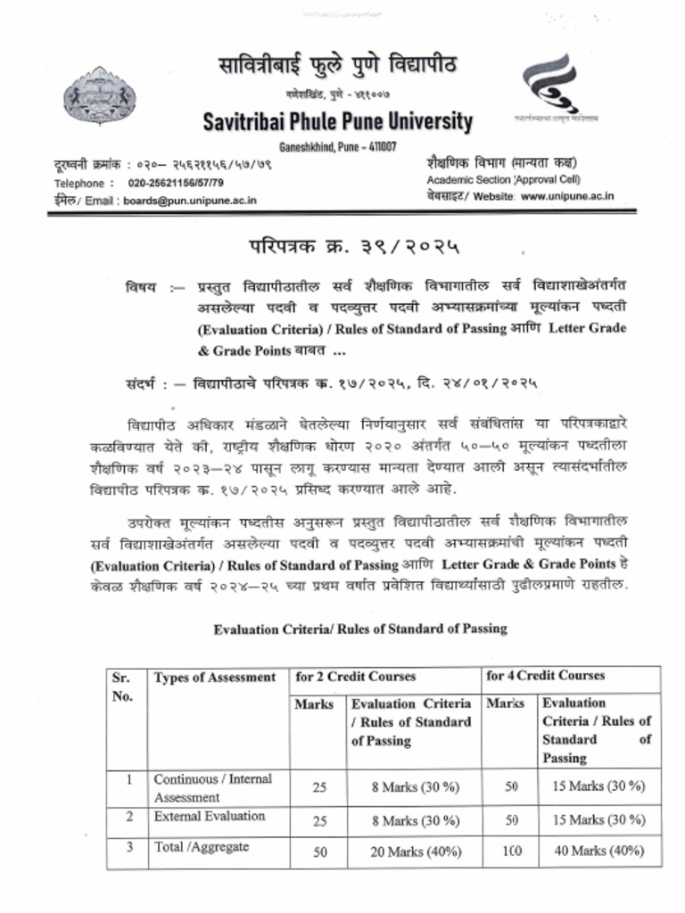 Circular No. 39-2025 - Evaluation Criteria - Rules of Standard of ...