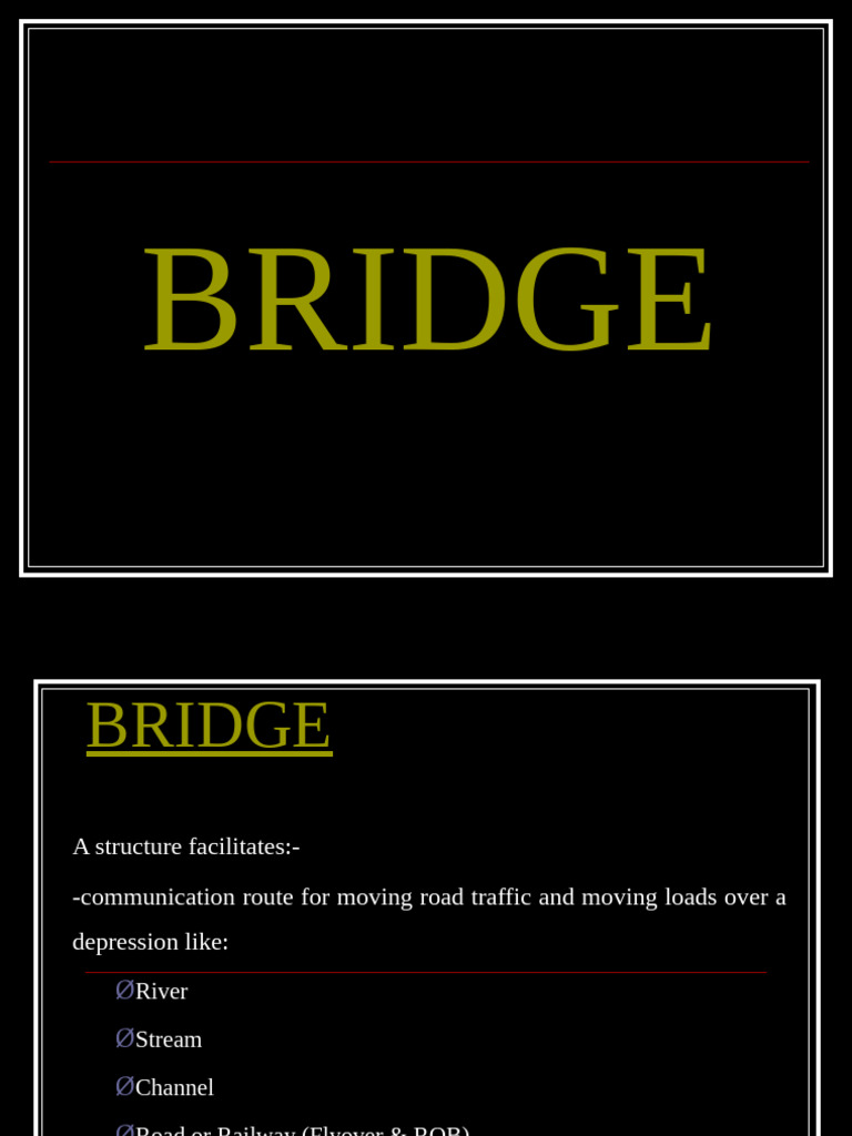 Comprehensive Guide to Bridge Types and Design | PDF | Bridge | Road