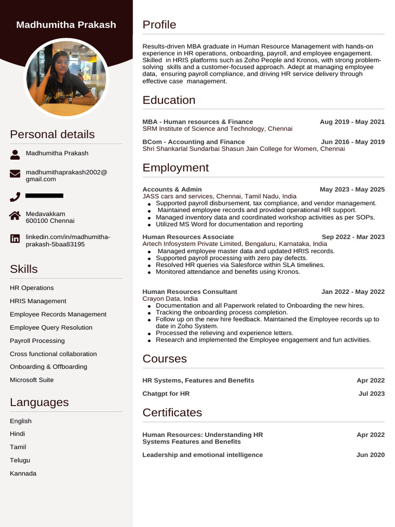 Naukri MadhumithaPrakash (2y 9m) | PDF | Human Resources | Business