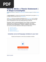 Expository Essay Thesis Statement Guide | PDF | Essays | Thesis