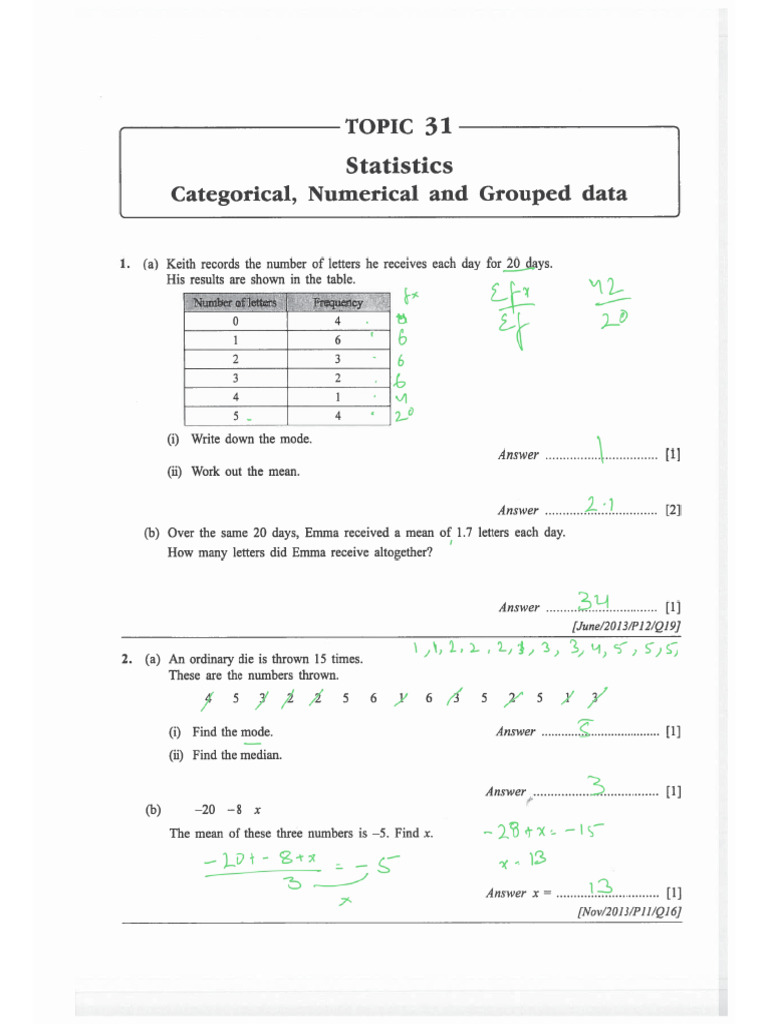 31 Statistics | PDF