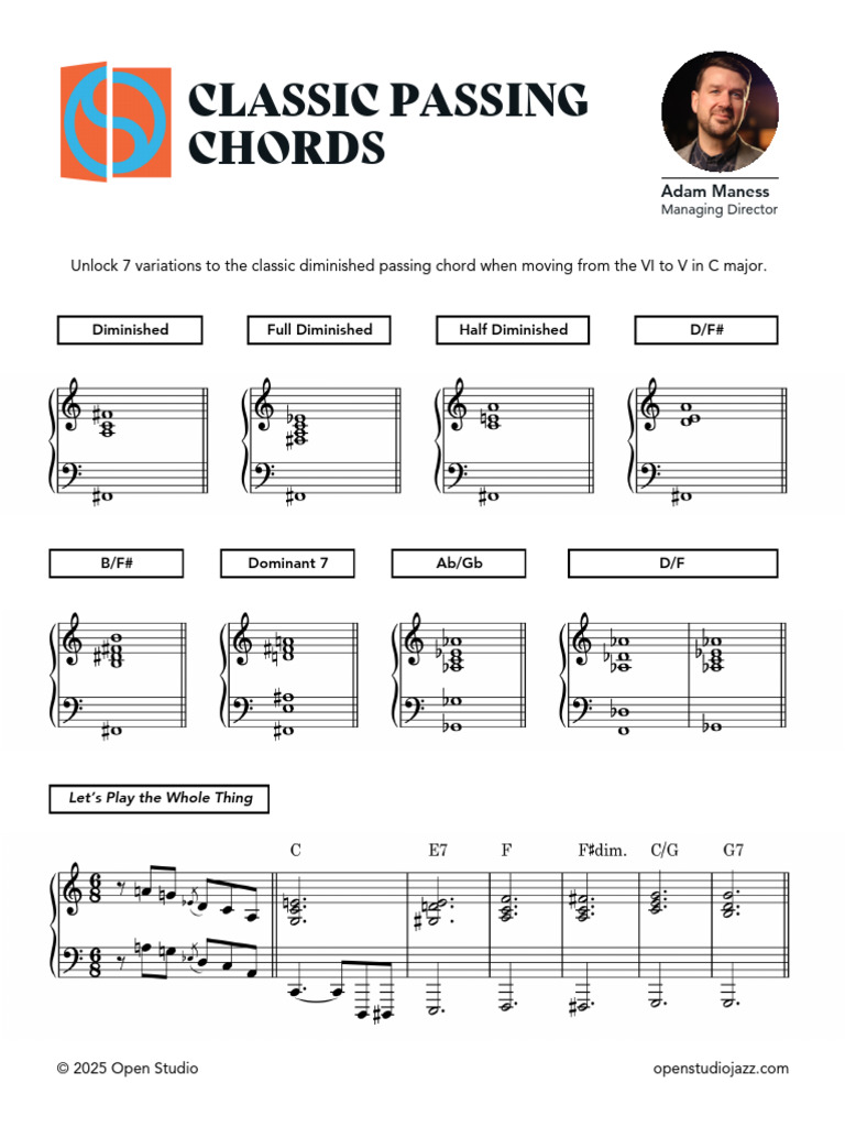 Classic Passing Chords - Adam Maness | PDF