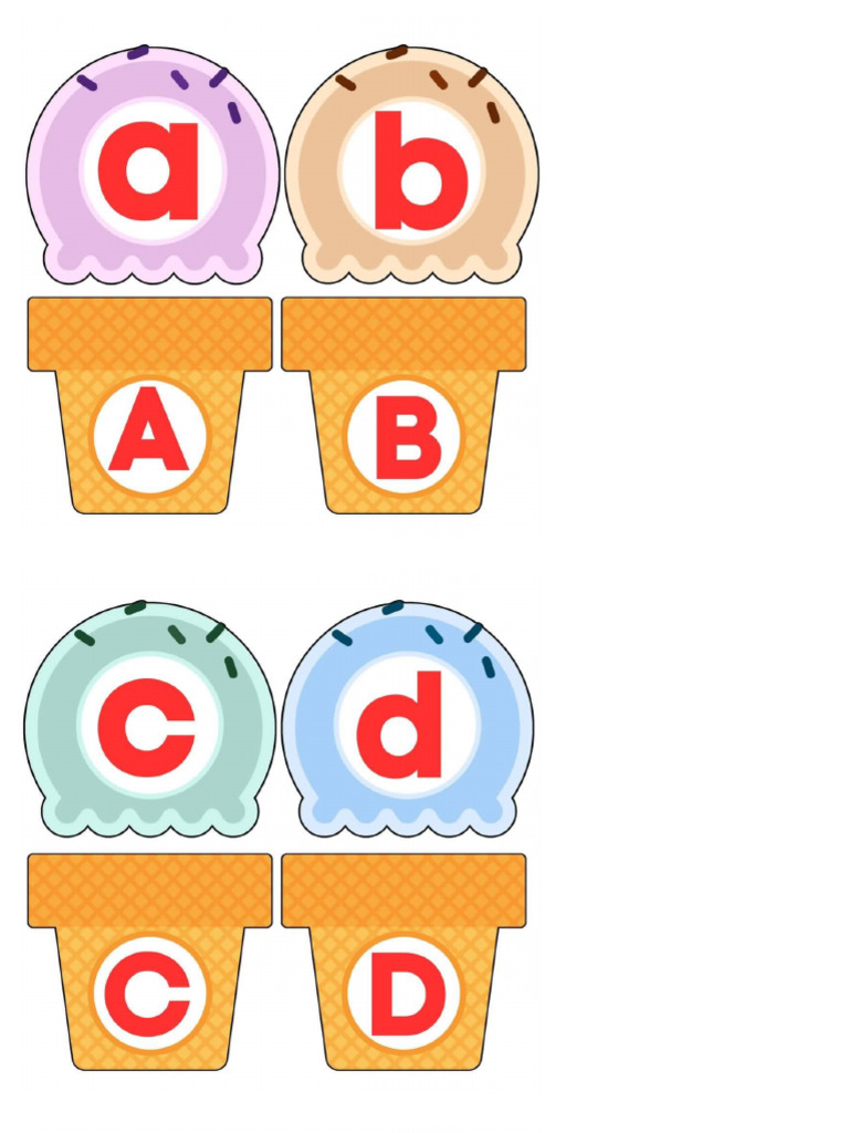 Letters Icecream | PDF
