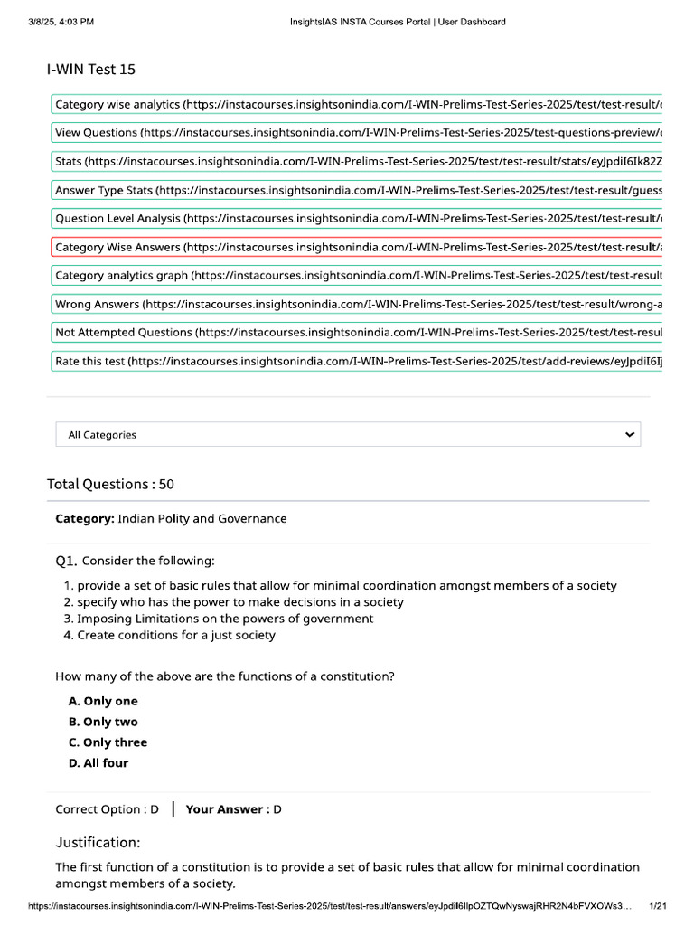 Test 15 Answers | PDF