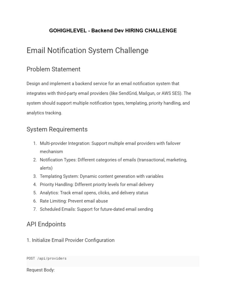 Lead Gohighlevel - Backend Dev Hiring Challenge 2 | PDF | Information Technology | Computing